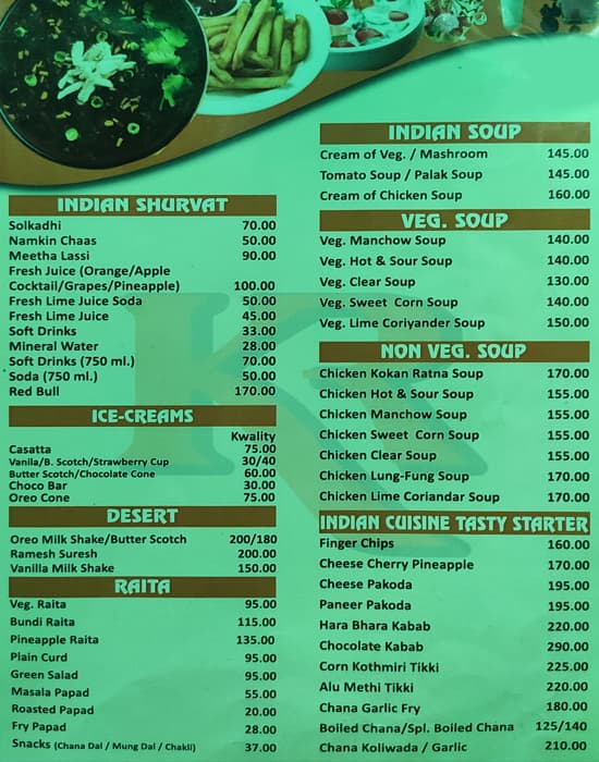Menu at Hotel Kokan Ratna, Thane
