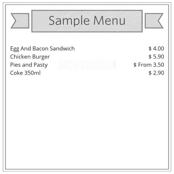 Menu at The Red Deli fast food, Taperoo