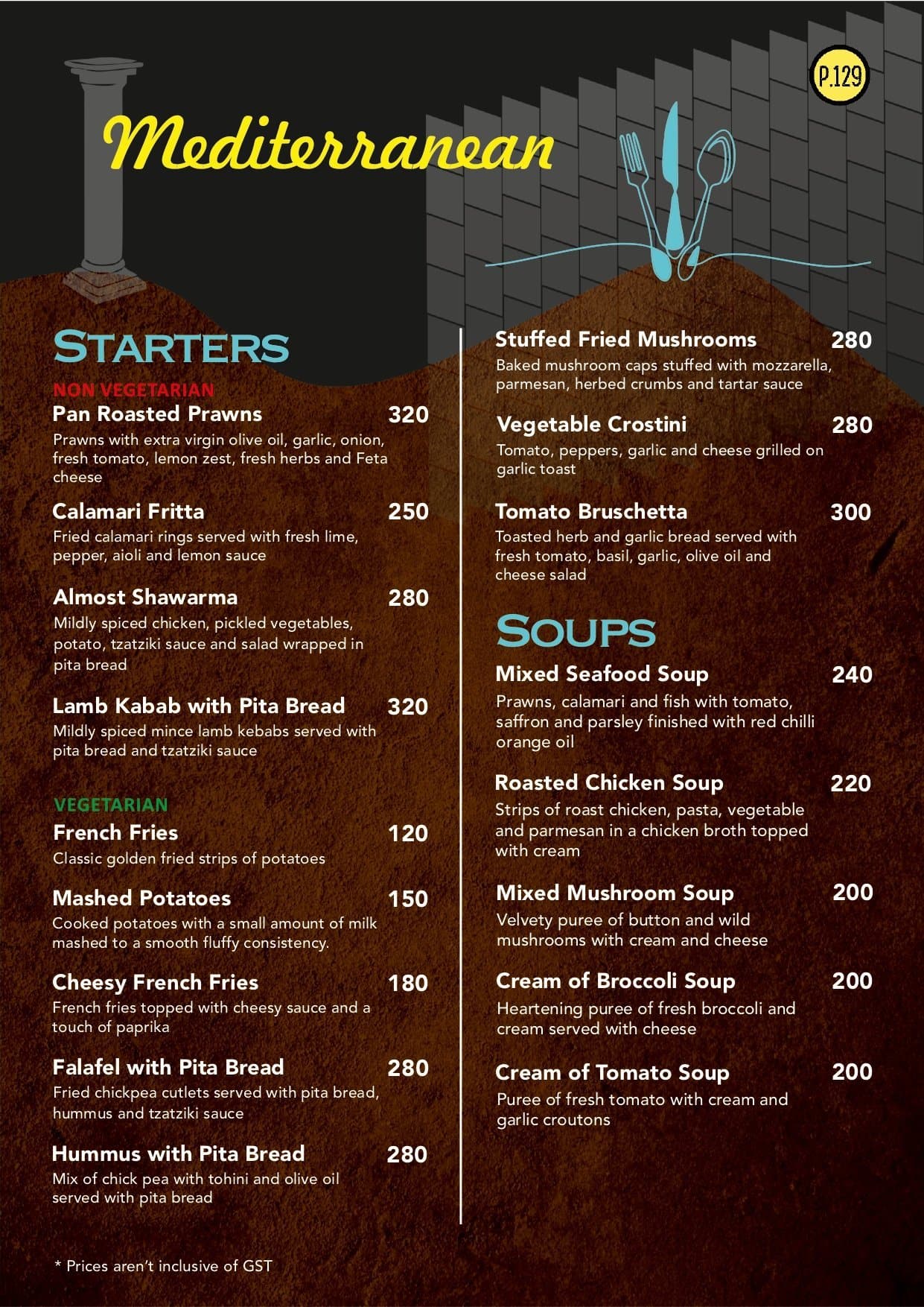 Menu at Pillar 129 Multicuisine Restaurant, Coimbatore