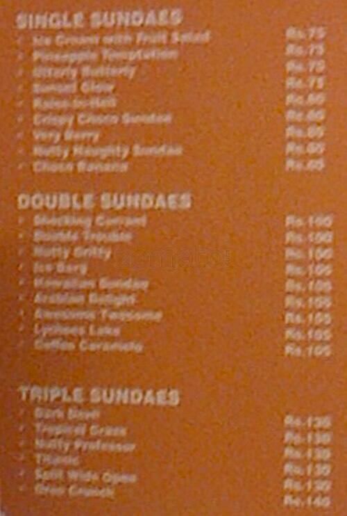 Menu at Flavours, Bengaluru, Food Court