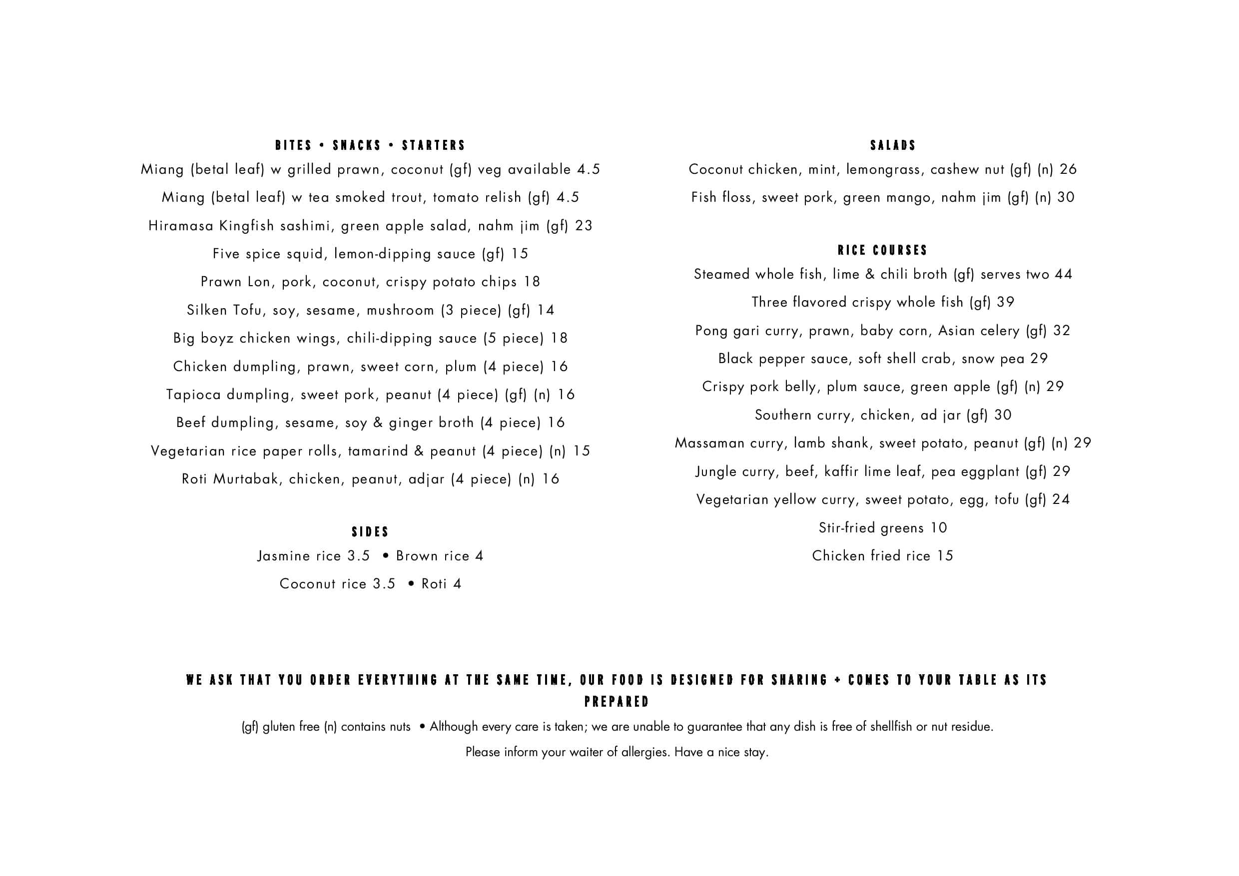 Menu at Alphabet St restaurant, Cronulla