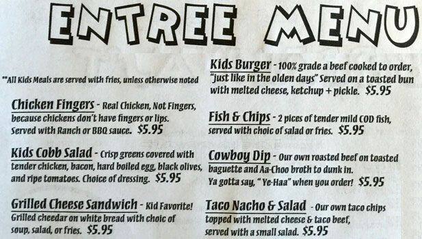 Menu at Envy Bar and Grill, Poulsbo