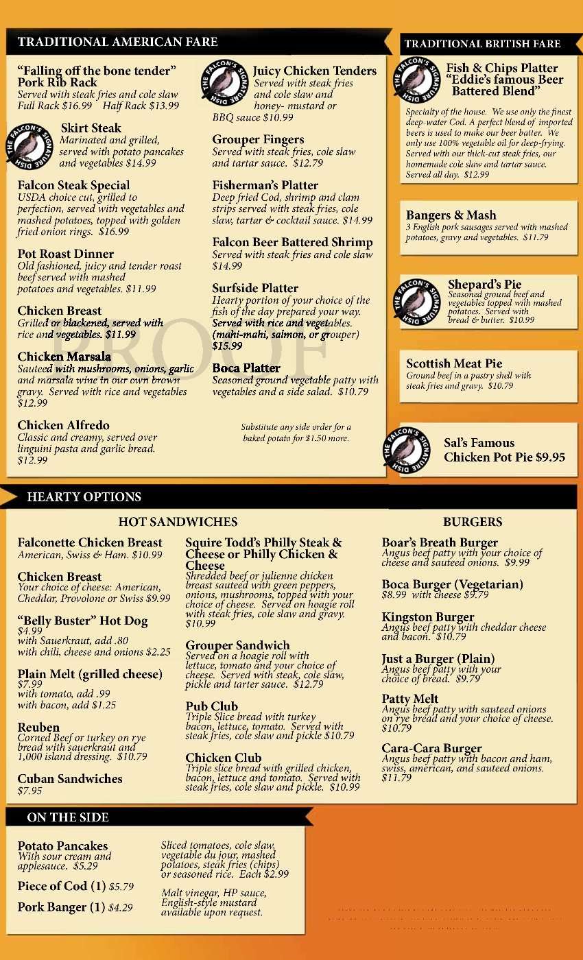 Ye Olde Falcon Pub, Davie, Miami - Urbanspoon/Zomato