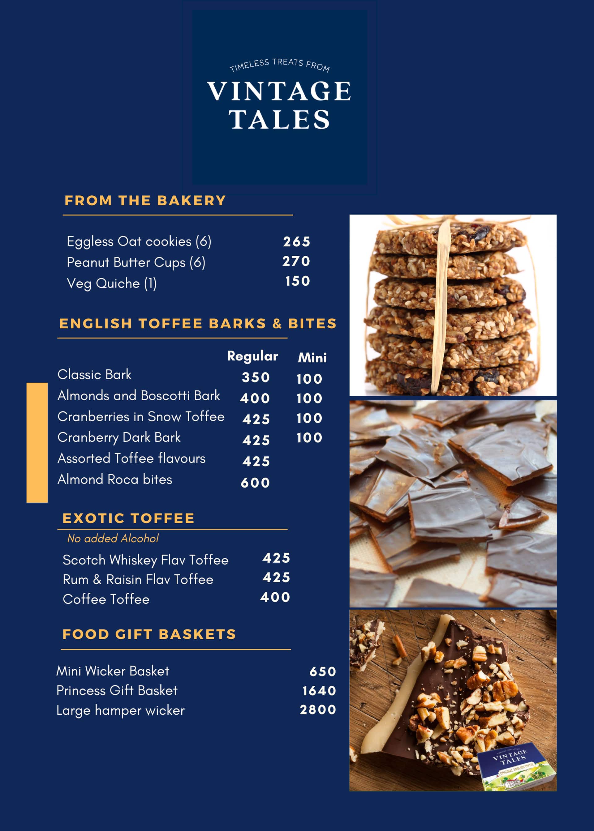 Menu of Vintage Tales, Parel, Mumbai