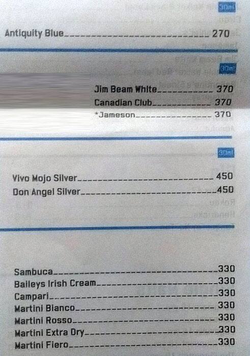 Menu at Aerocity SOCIAL, New Delhi