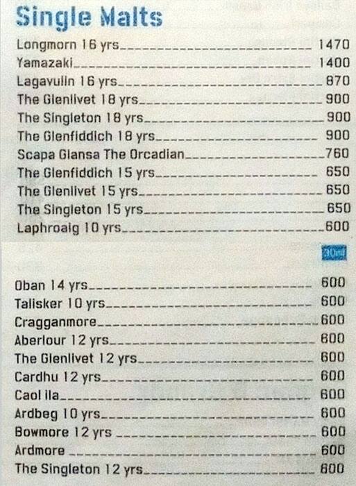 Menu at Aerocity SOCIAL, New Delhi