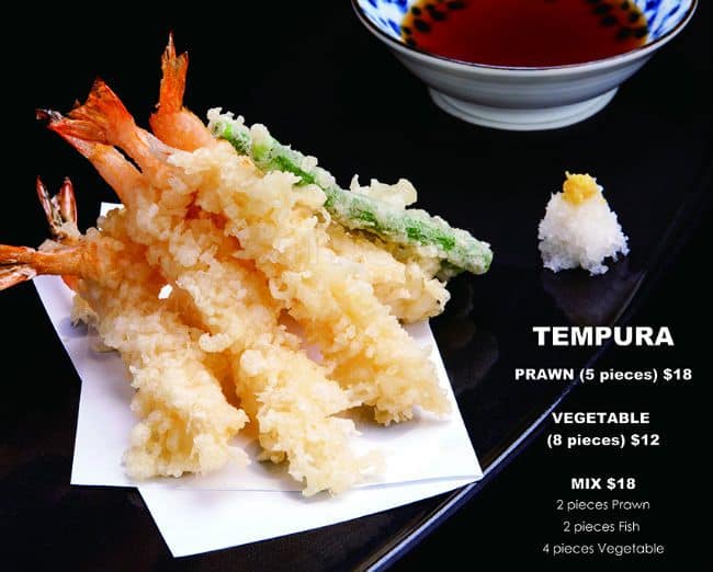 Carta del restaurante Ten Japanese Teppanyaki, Auckland