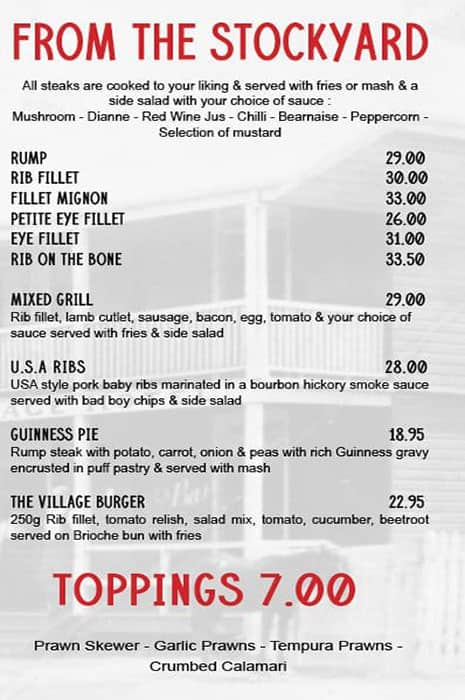 Menu at Logan Village Hotel pub & bar, Logan Village