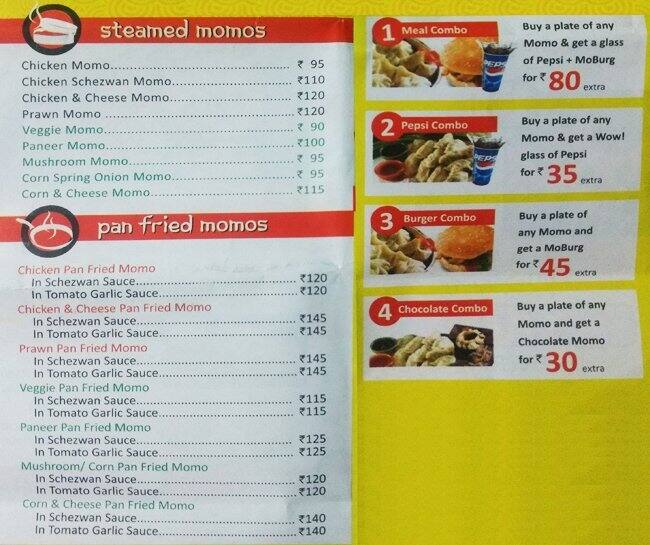 Wow! Momo Menu, Menu for Wow! Momo, Chanakyapuri, New Delhi - Zomato