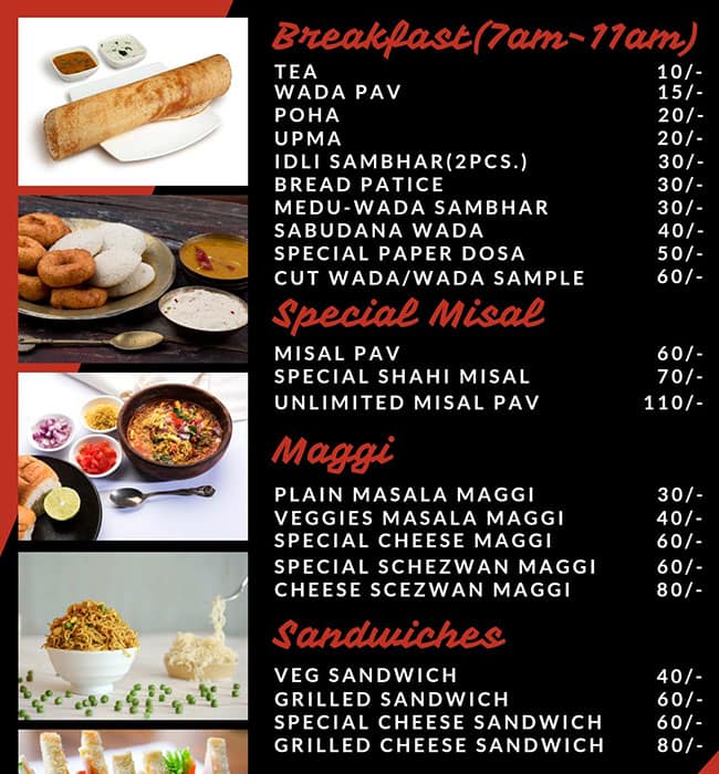 Menu of Yuvis Foodland, Kothrud, Pune