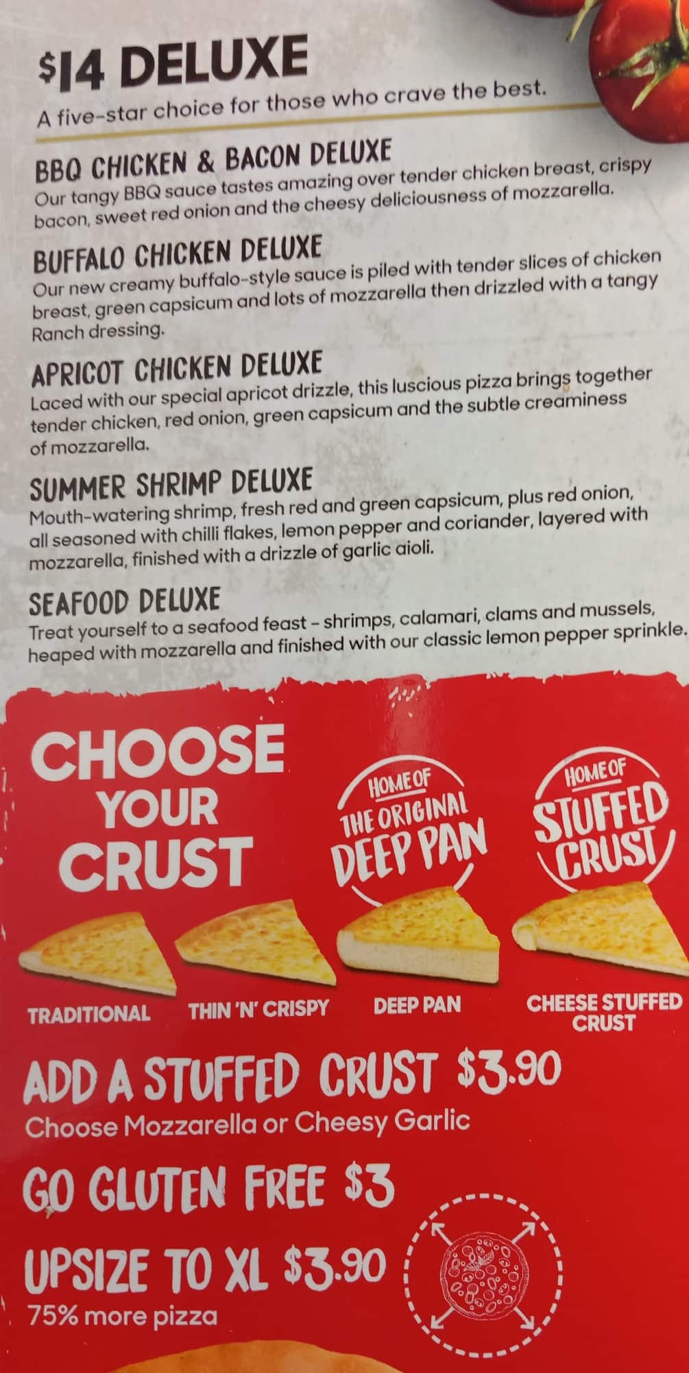 Menu at Pizza Hut Taita restaurant, Lower Hutt, High St