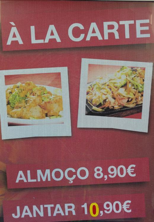 Menu at Okada restaurant, Amadora