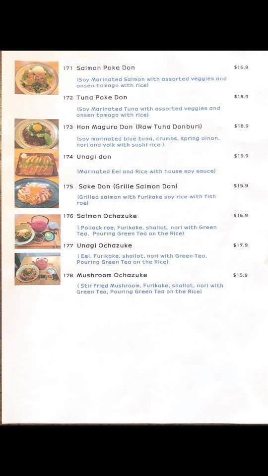 Menu at Moeru Japanese Restaurant (Welcome to call and order takeaway ...