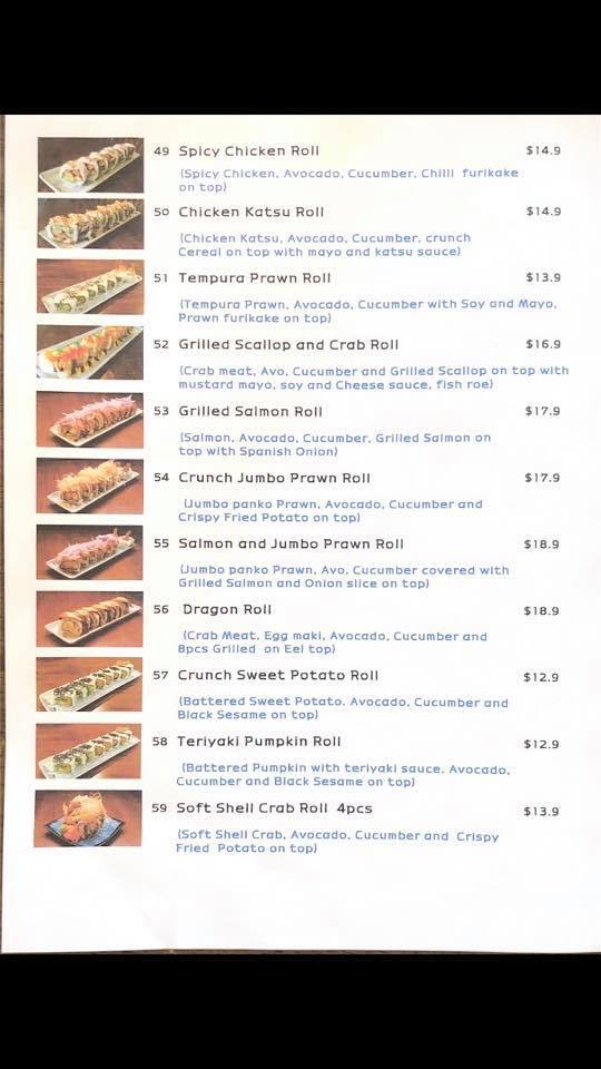 Menu at Moeru Japanese Restaurant (Welcome to call and order takeaway ...