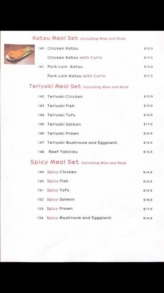 Menu at Moeru Japanese Restaurant (Welcome to call and order takeaway ...