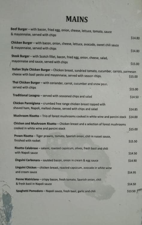 Menu at Short Black Cafe, Richmond