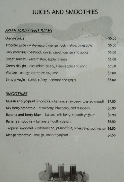 Menu at Short Black Cafe, Richmond