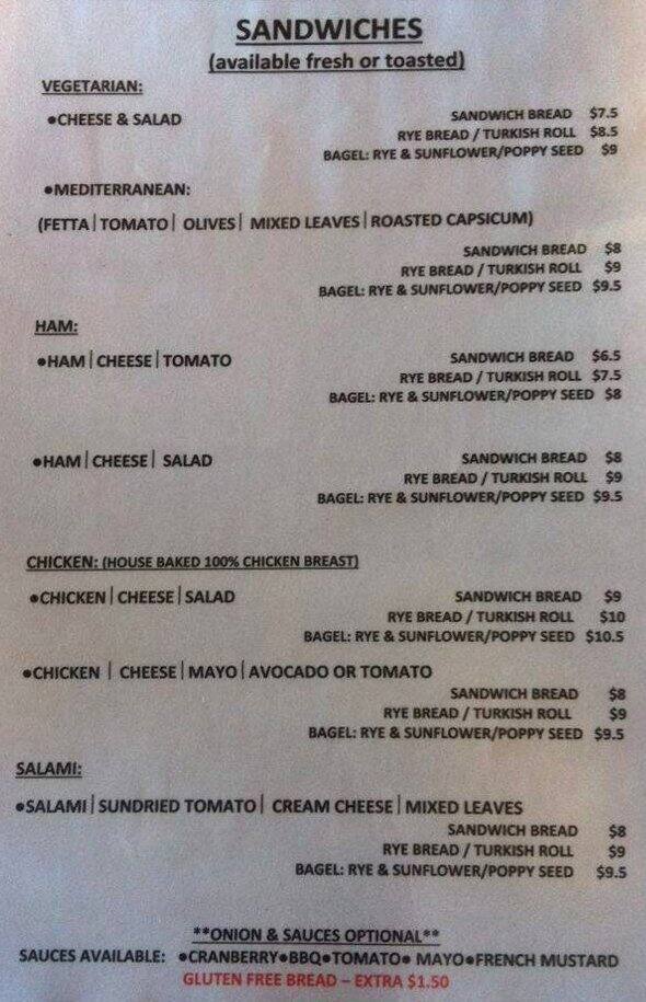 Menu at Dash Gourmet Catering cafe, Mount Gravatt