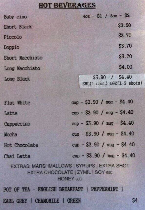 Menu at Dash Gourmet Catering cafe, Mount Gravatt