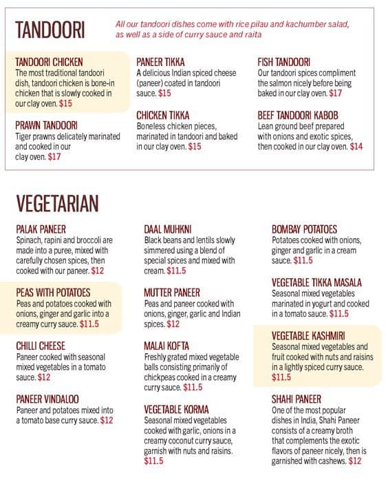 Menu at GM Restaurant, Maple Ridge