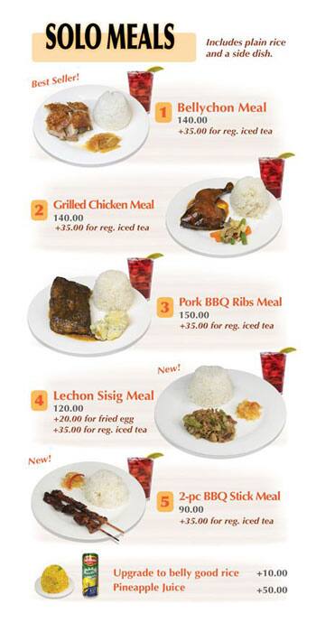 Menu at Belly Good Boneless Lechon, Pasig, Second Floor