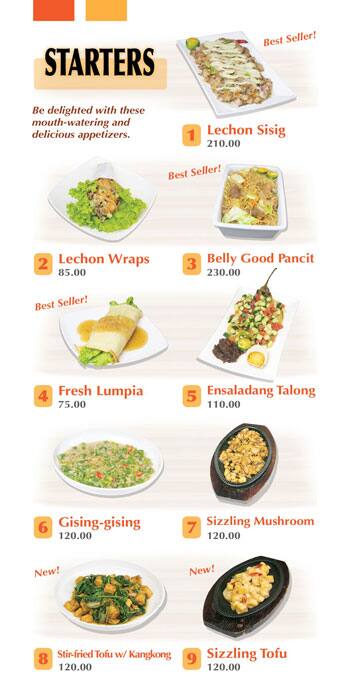 Menu at Belly Good Boneless Lechon, Pasig, Second Floor