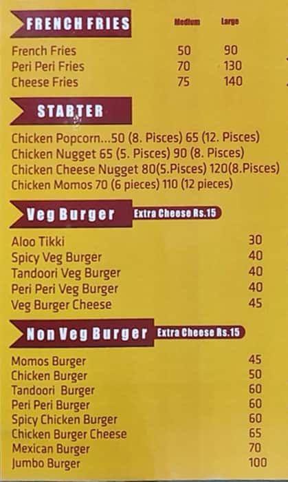 Menu of Chatkazz Fast Food, Kurla, Mumbai