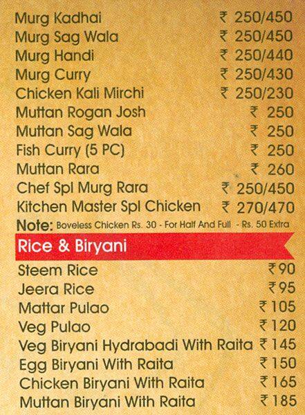Menu at Kitchen Masters, Noida, Shop Number 4