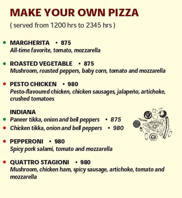 Menu at Creo - Vivanta By Taj, New Delhi