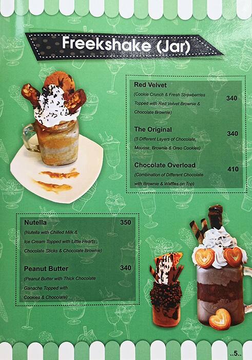 Menu at The Creamery, Surat, G-10