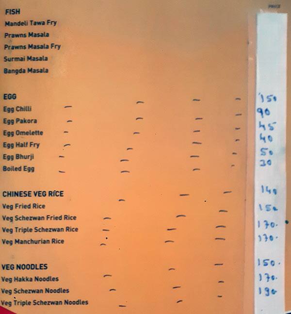 Menu at Kubera Restaurant & Bar, Mumbai