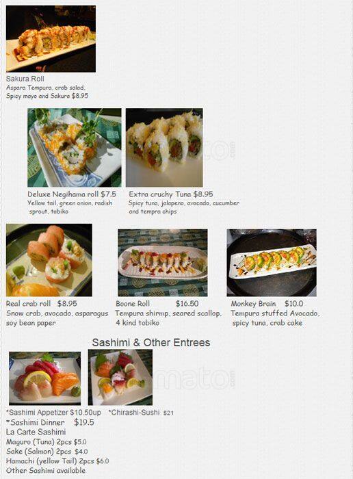 Menu at New Zen Japanese Restaurant, Renton, 509 S 3rd St Suite A