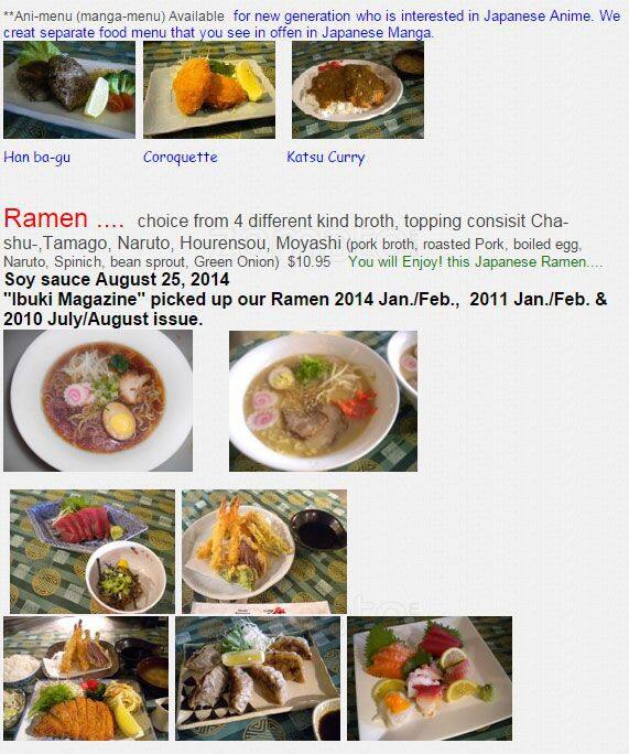 Menu at New Zen Japanese Restaurant, Renton, 509 S 3rd St Suite A