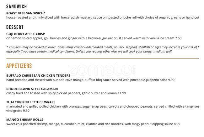 Menu at Not Your Average Joe's - Waltham restaurant, Waltham, 56 Market ...