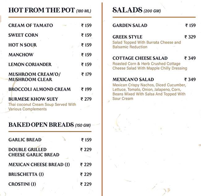 Menu of Rasa Restro Cafe, Adalaj, Ahmedabad