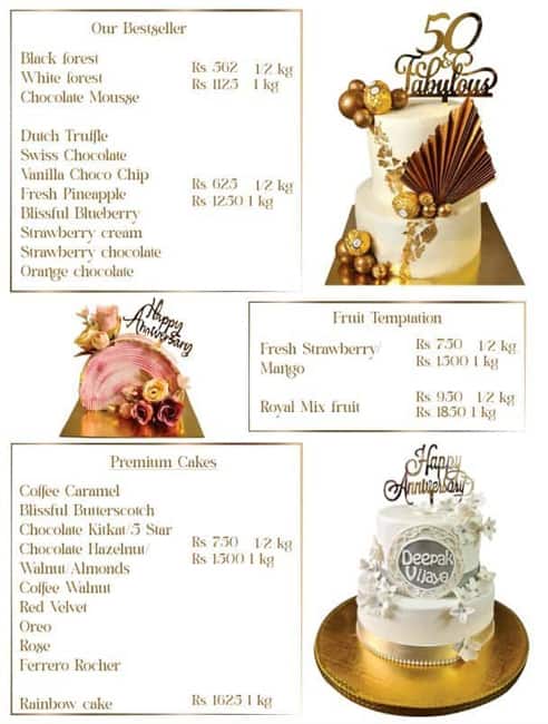 Menu of Cake Delice, Vile Parle East, Mumbai