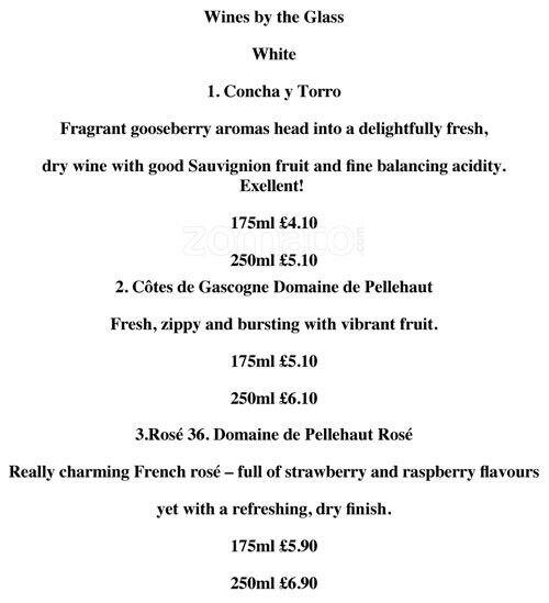 Menu at Dragon I restaurant, Glasgow