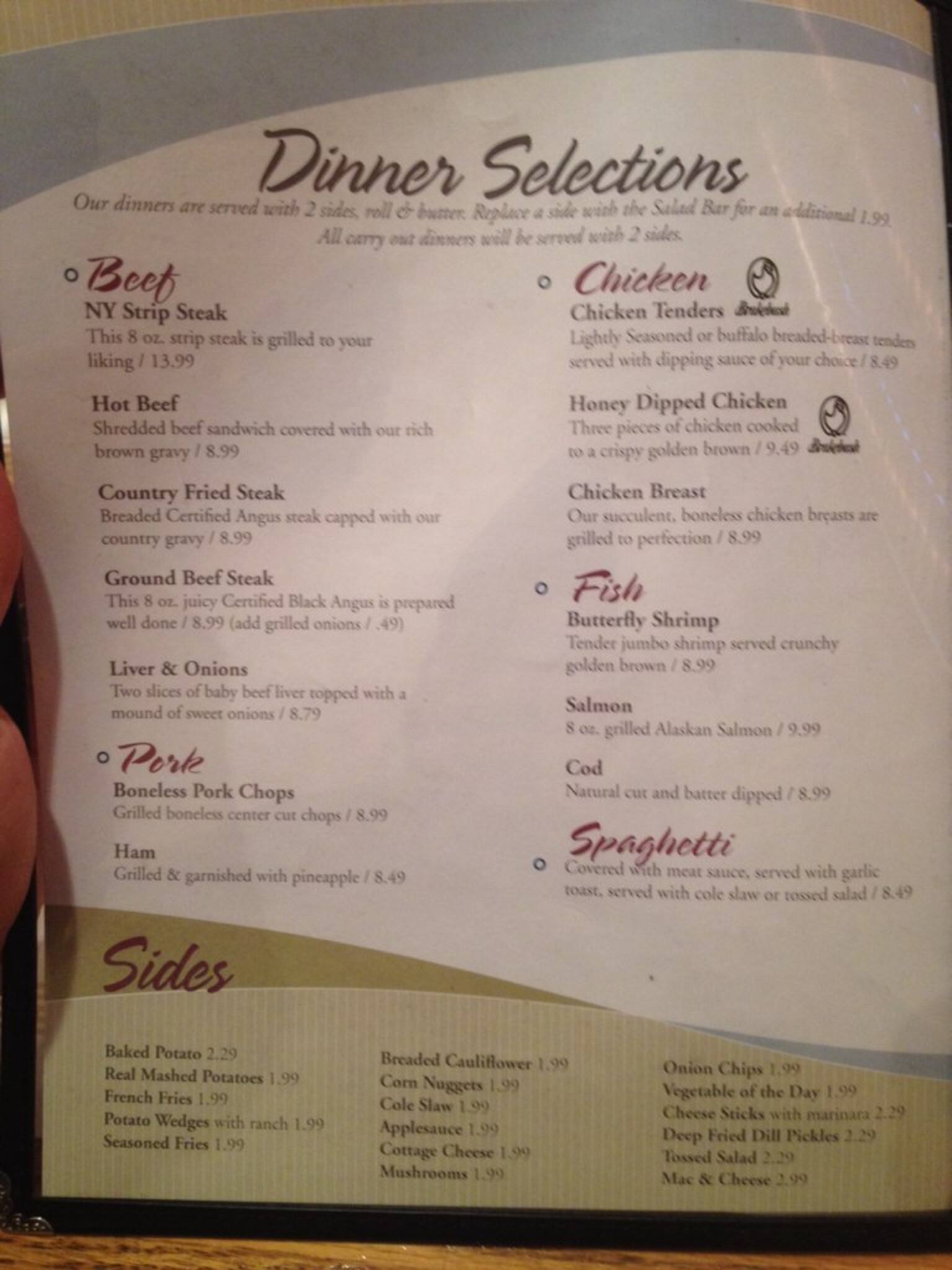 Menu at Lori's Family Restaurant, Caldwell