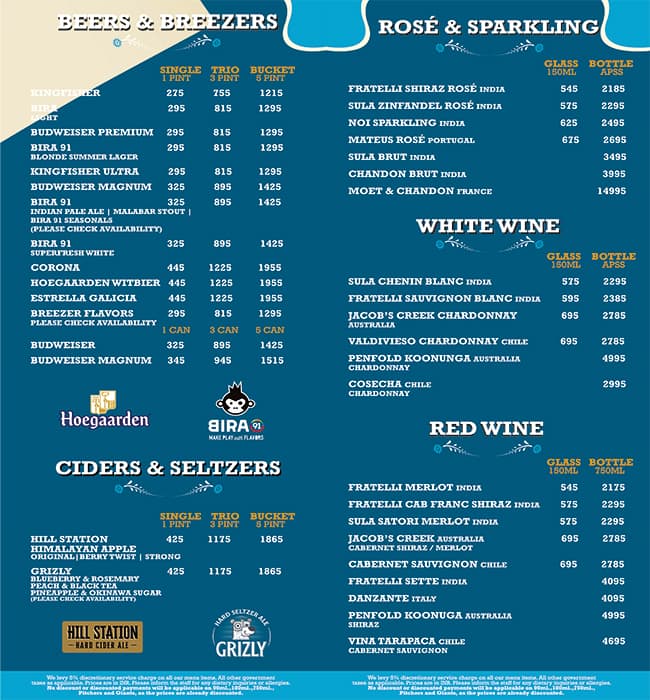 Menu of Dhaba - Estd 1986 Delhi, Kondapur, Hyderabad