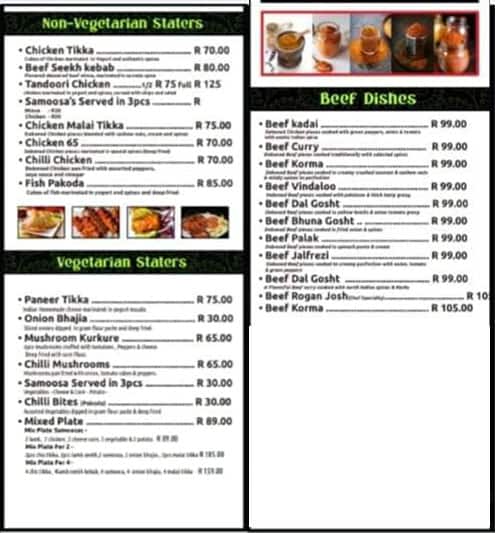 Menu at Punjabi Laziz Willows Crossing restaurant, Pretoria, Willows ...