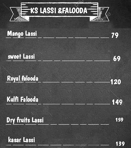 Menu of KS Lassi & Falooda, Bhayandar, Mumbai