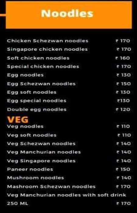 Menu of Chinese Hunt, Kukatpally, Hyderabad
