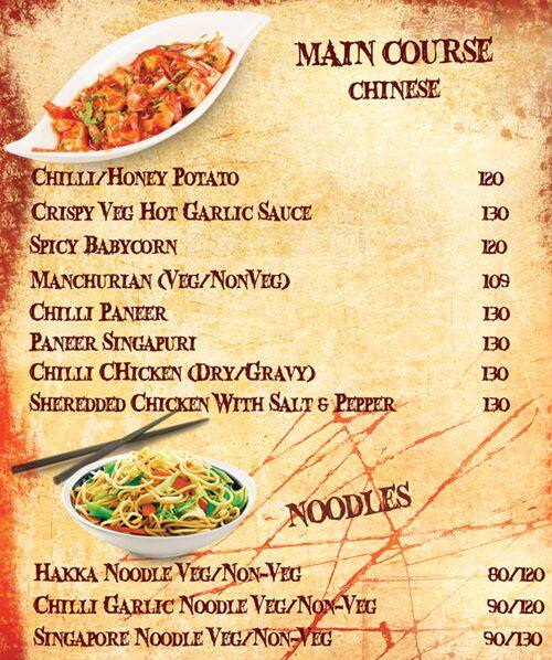Menu at Tie Lounge, Noida