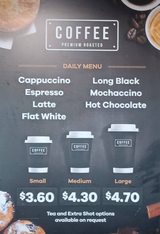 Menu at On The Run Cafe, Auckland, Mobil, Corner of Sunnybrae Road ...