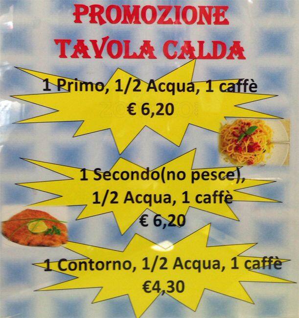 Menu da Caffè Camerino caffè bar, Roma, Largo Arenula