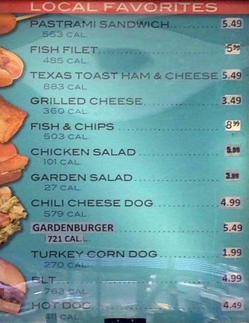 Menu at Fosters Freeze restaurant, Napa, W Imola Ave