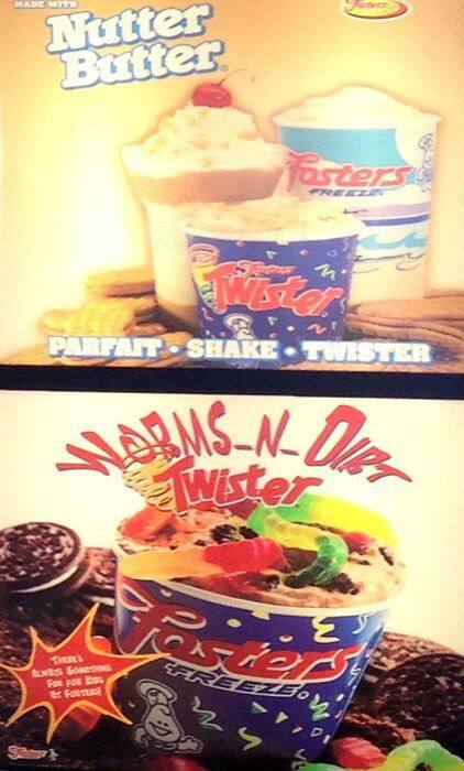 Menu at Fosters Freeze restaurant, Napa, W Imola Ave