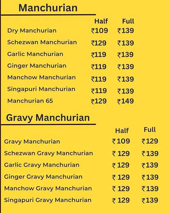 Menu of Baba Fast Food And Ice Cream, Dindoli, Surat