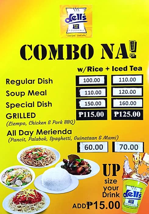 Menu at Dell's Food Hall restaurant, Taguig, H24V+57W