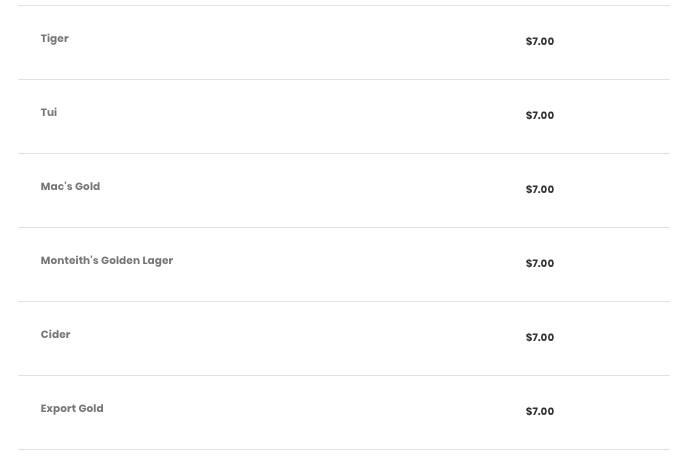 Menu at Curry Workz restaurant, Upper Hutt